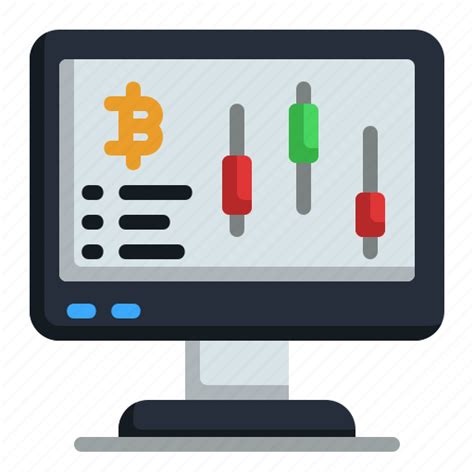 Bitcoin Statistics Market Graph Computer Finance Loss Icon