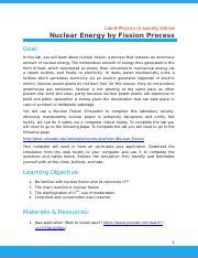 Understanding Nuclear Fission Lab Simulation Overview Course Hero
