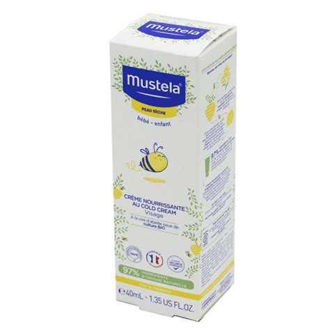 MUSTELA PEAU SECHE Crème Nourrissante Visage au Cold Cream 40ml Cire