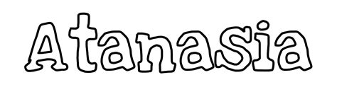 Nome Atanasia Semplice Da Colorare Disegni Da Colorare