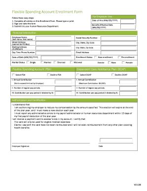 Fillable Online FSA Enrollment Form ConnectYourCare Fax Email Print