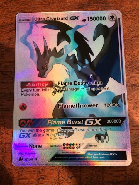 Mega Charizard Ex Gx Pokemon Orica Proxy Card Etsy Free Hot Nude Porn
