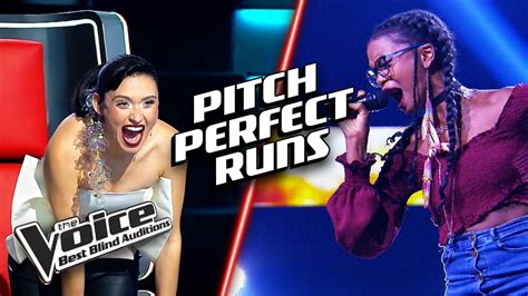 The Most PITCH PERFECT RUNS The Voice Best Blind Auditions YouTube