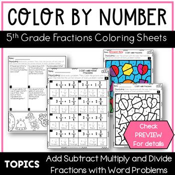 Adding Subtracting Multiplying And Dividing Fractions Worksheets And