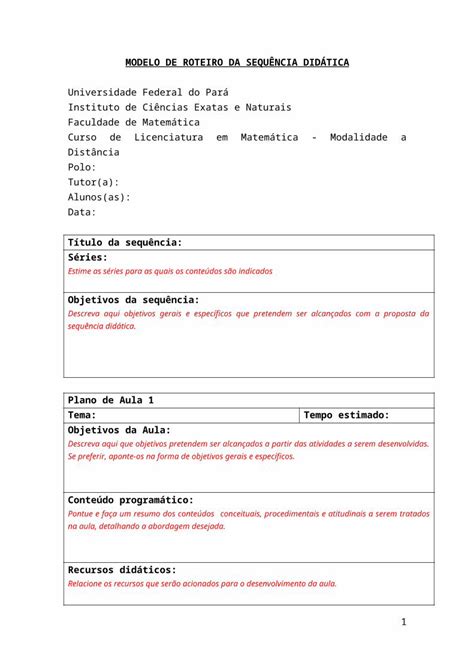 DOC AP2 Modelo De Sequencia Didatica PDFSLIDE TIPS