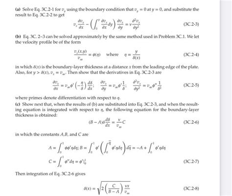 solved 2 boundary layer development for flow past a flat