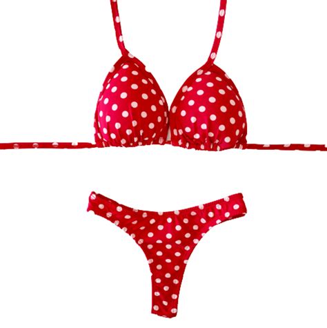 Biqu Ni Fio Dental Cortininha Po Vermelho C Bojo Fixo Moda Praia