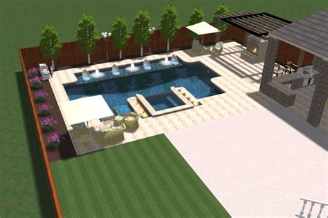 3D Pool Design Backyard Living Pools