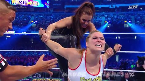 Ronda Rousey Kurt Angle Vs Triple H YouTube