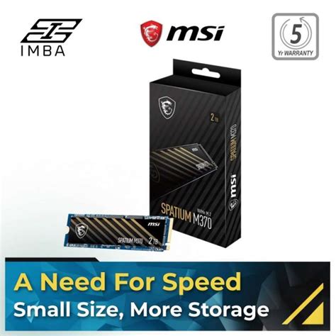 Promo Msi Spatium M Pcie Nvme M Tb Nvme Gen