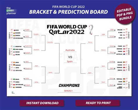 World Cup Bracket Printable Sonni Elfrieda