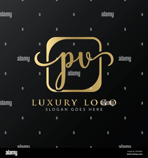 Initial PV Letter Logo Design Modern Typography Vector Template
