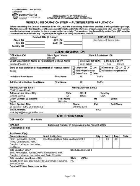 Fillable Online Files Dep State Pa Department Wide General Information