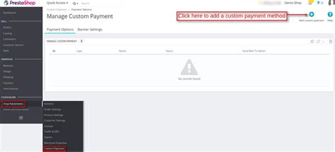 prestashop custom payment add multiple payment methods