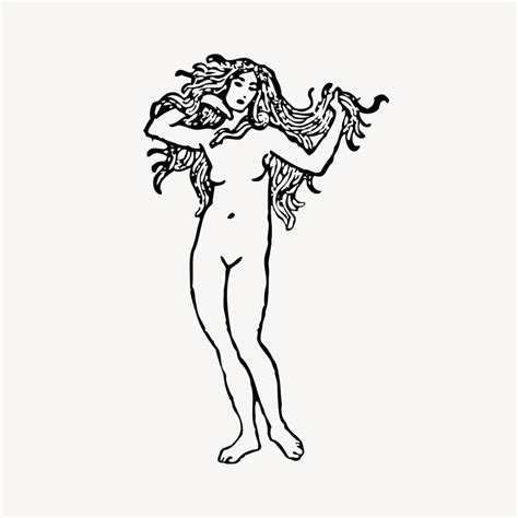 Naked Woman Clipart Vintage Illustration Free Vector Rawpixel