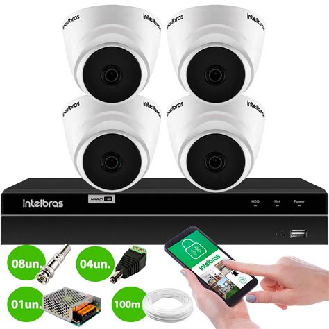 Kit 4 Câmeras Dome VHL 1220 D HDCVI Lite 20m Full HD 1080p 2 8 mm