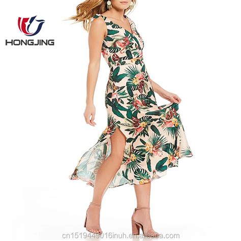 Venta Vestidos Tropicales Para Fiesta De Noche En Stock