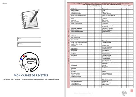 Carnet De Recettes T L Charger Tendances Food
