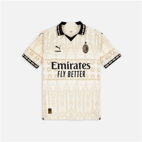Puma AC Milan Pleasures Fourth Replica 2023 24 Jersey Pristine Granola
