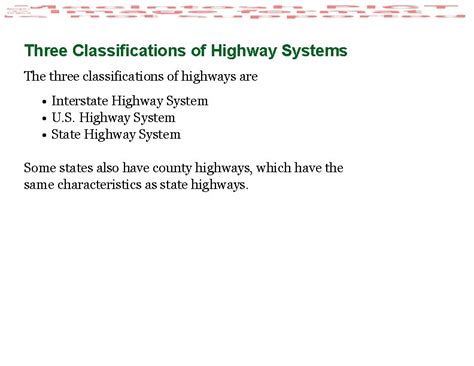 lesson 16 1 classification of highways highway driving