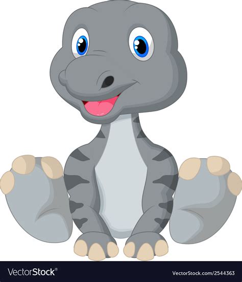 Cute Dinosaur Cartoon Royalty Free Vector Image