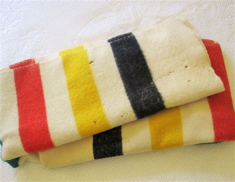 Vintage Hudson S Bay Point Blanket Traditional Stripe Colors