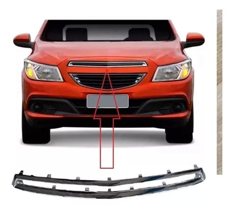 Aplique Moldura Cromada Grade Onix E Novo Prisma Lt Ltz Frete Gr Tis