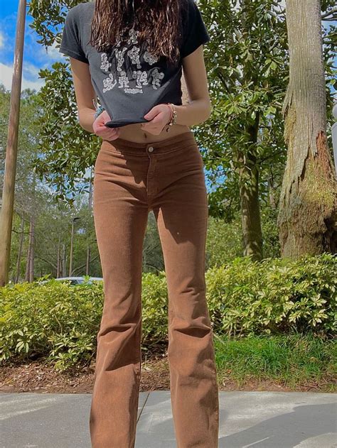 Boot Cut Pants Outfit Brown Flare Pants Outfit Bootcut Jeans Outfit
