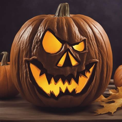 Premium Photo Spooky Halloween Pumpkin Carving Ai Generated