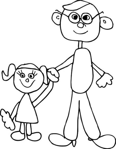 25 Desenhos De Pai E Filha Para Imprimir E Colorir Pintar