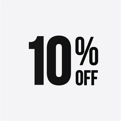 Golden 10 Percent Off Flat Cartoon Style Vector Logo Concept 10