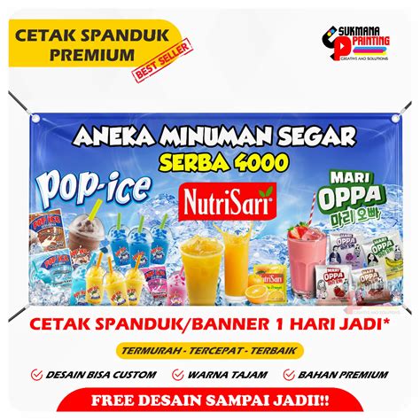 Jual CETAK SPANDUK BANNER JUAL ANEKA MINUMAN SEGAR KEKINIAN Shopee