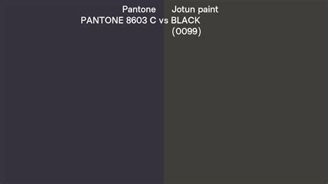 Pantone 8603 C Vs Jotun Paint BLACK 0099 Side By Side Comparison