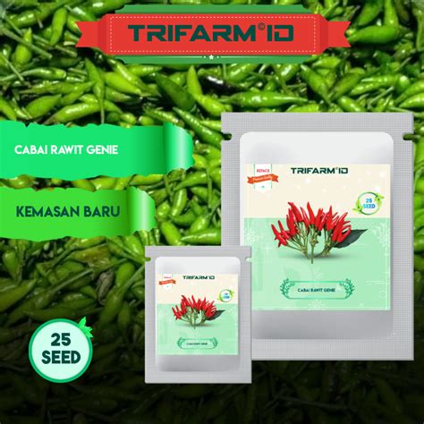Jual TRIFARM 25 Biji Benih Cabe Rawit Genie Repack Kemasan Premium