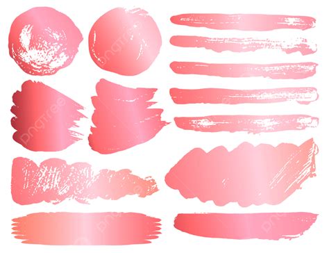Conjunto De Trazo De Pincel PNG Artístico Pintada Cepillo De