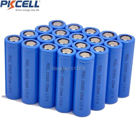 20 X 18650 2200mAh 2200 Mah 3 7V Li Ion Rechargeable Battery Flat Top