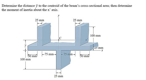 Solved Determine The Distance Y To The Centroid Of The Chegg
