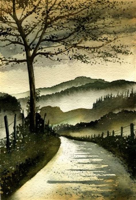 Easy Watercolor Landscape Painting Ideas For Beginners Feminatalk