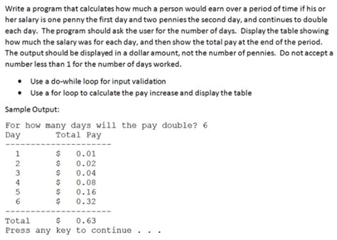 solved write a program that calculates how much a person