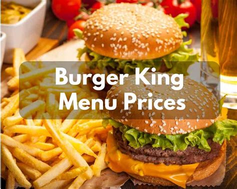 Burger King Menu 2022