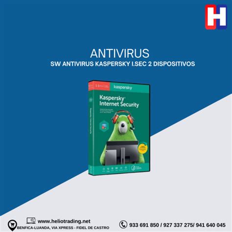 SW ANTIVIRUS KASPERSKY I SEC 2 DISPOSITIVOS Hélio Trading Lda Loja