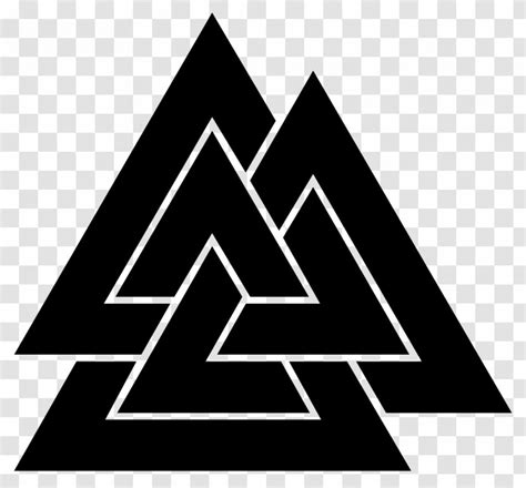 Odin Valknut Viking Age Runes Old Norse Black And White Symbol
