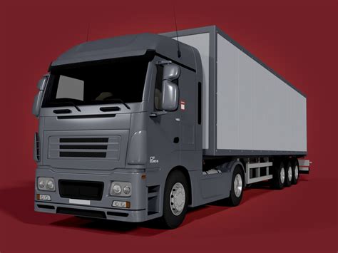 通用箱式卡车 3D模型 39 dae blend obj fbx Free3D