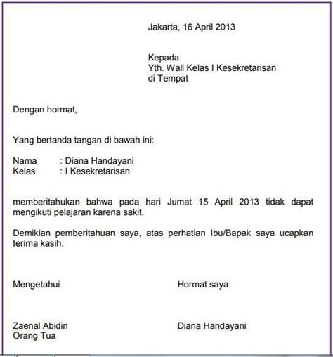 20 Contoh Surat Izin Tidak Masuk Kerja Untuk Berbagai Keperluan