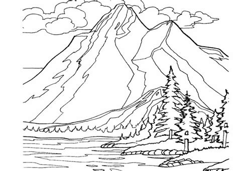 Free Printable Mountain Coloring Pages Pdf Coloringfolder