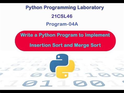 21CSL46 Program 04A How To Implement Insertion Sort Python
