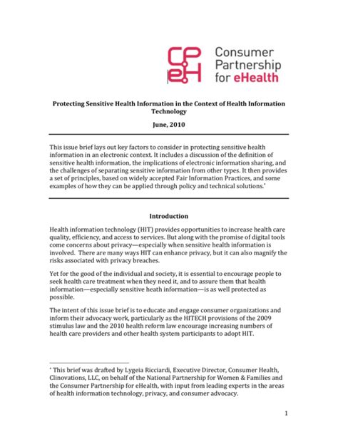 protecting sensitive health information in the context