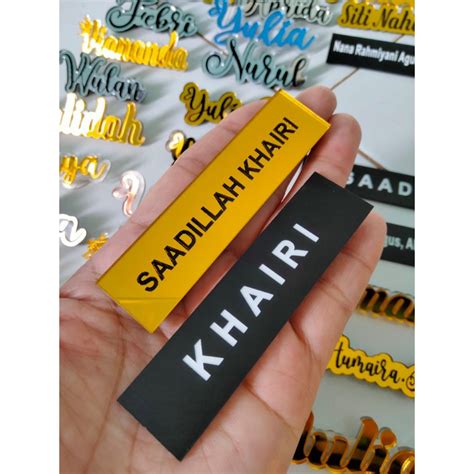 Jual Name Tag Nama Dada Akrilik Shopee Indonesia