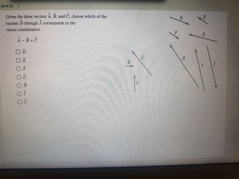 solved 13 of 16 given the three vectors a b and c