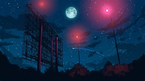 Anime Night Sky Wallpaper